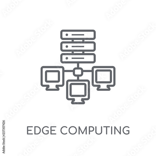 edge computing linear icon. Modern outline edge computing logo concept ...