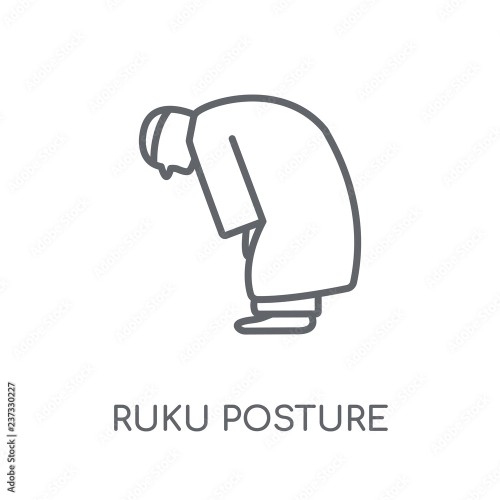 Ruku Posture linear icon. Modern outline Ruku Posture logo concept on ...
