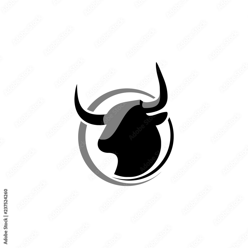 Bull Logo Design Inspiration Stock Vector | Adobe Stock