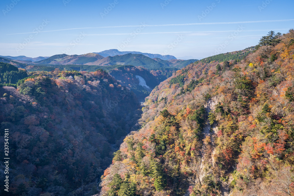 Kuju mountain (Kuju Renzan) around Kokonoe Yume Suspension Bridge ...