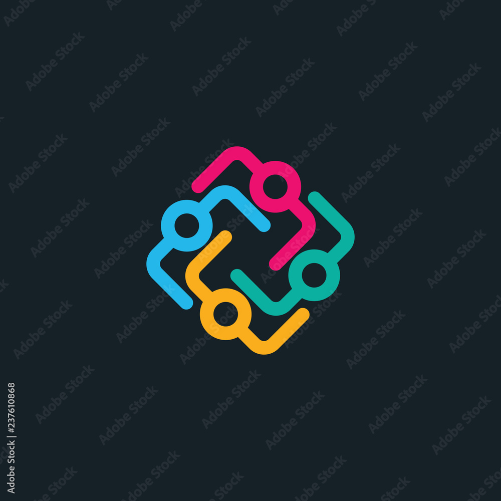 People vector logo Stock Vector | Adobe Stock
