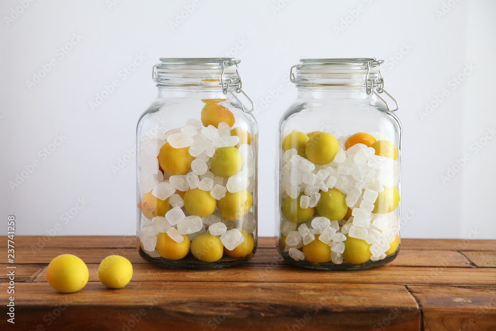 Making Traditional Japanese Green Plum Wine Stock Photo | Adobe Stock