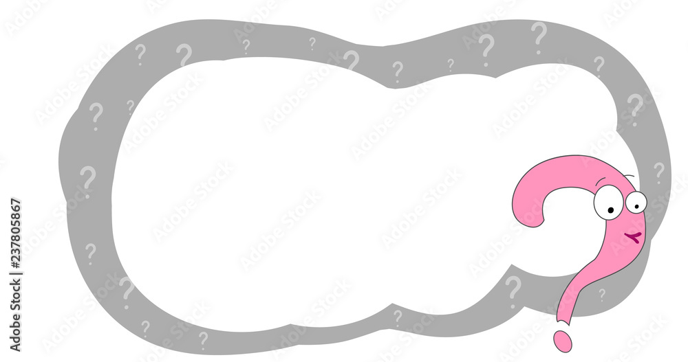 Vector banner with question mark. Frame for text. Frame for the banner ...