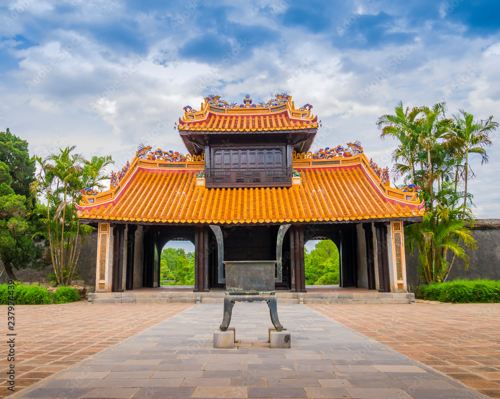 Khiem Cung Gate, the main entrance to Hoa Khiem Palace in Tu Duc Royal ...