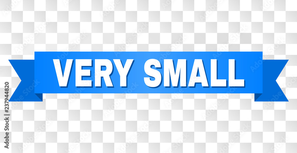 VERY SMALL text on a ribbon. Designed with white title and blue stripe ...