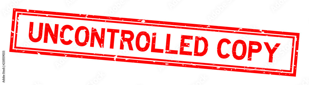 Grunge red uncontrolled copy word rubber seal stamp on white background Stock Vector | Adobe Stock