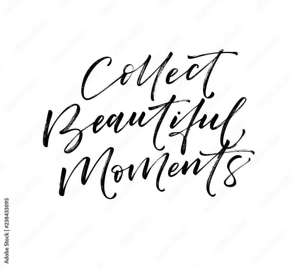 Collect beautiful moment card. Hand drawn brush style modern ...