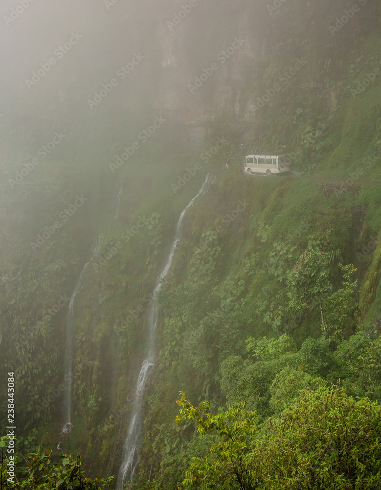 Yungas Road, also known as ‘Death Road’ due to its notoriously high ...