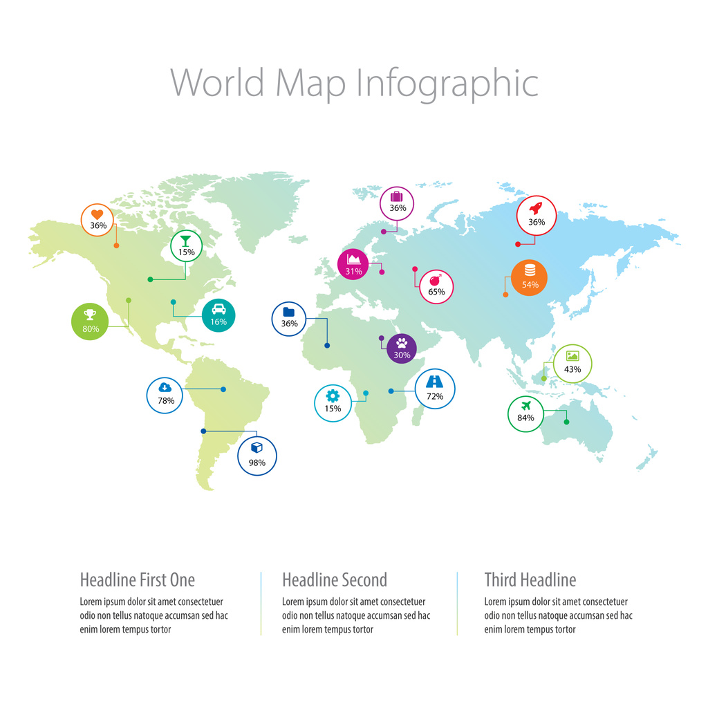 Infographic Template World Map
