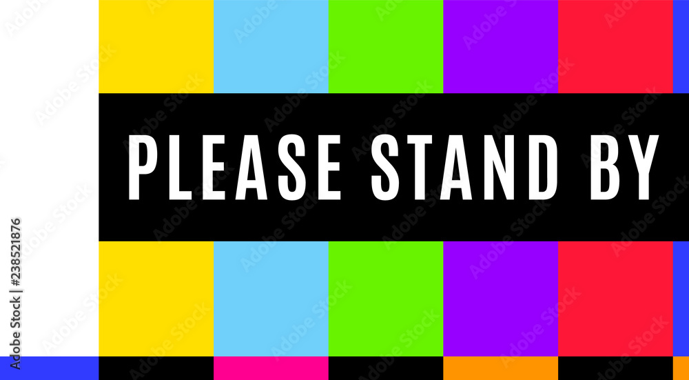 Old tv test screen. Retro no channel signal screensaver. Stock Vector ...