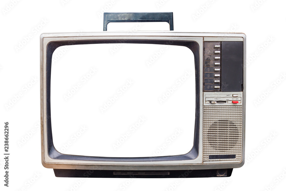 Classic Vintage Retro Style old television with NTSC tv pattern signal ...