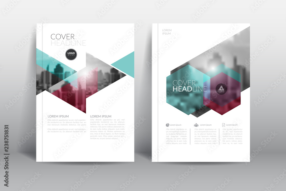 Cover Design template, annual report cover, flyer, presentation ...