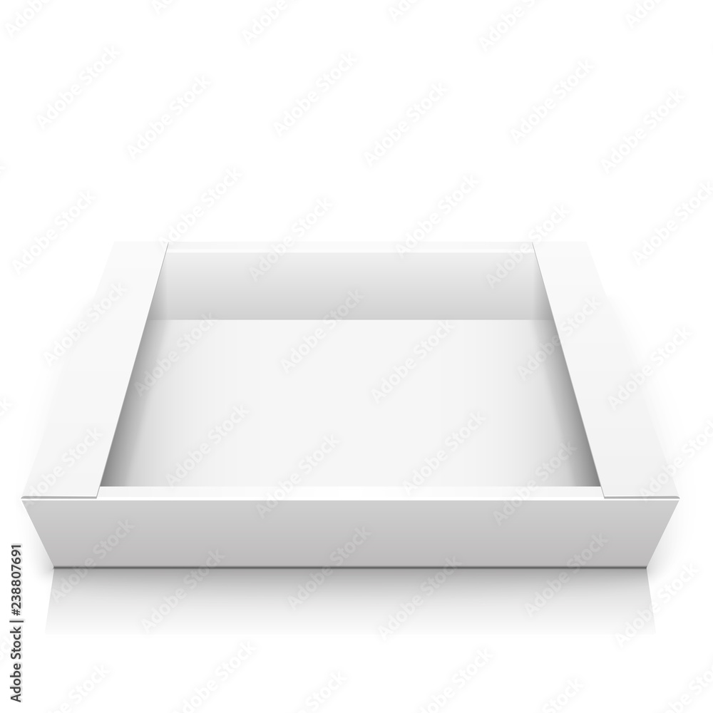 Empty realistic cardboard box without lid for storing candy and baking ...