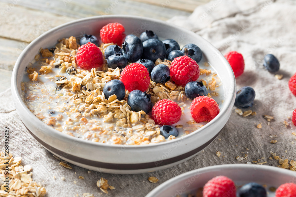 Healthy Homemade Muesli Breakfast Cereal Stock Photo | Adobe Stock