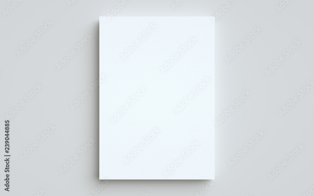 A4 Flyer / Letterhead Mock-Up - One Stack of Flyers. 3D Illustration ...