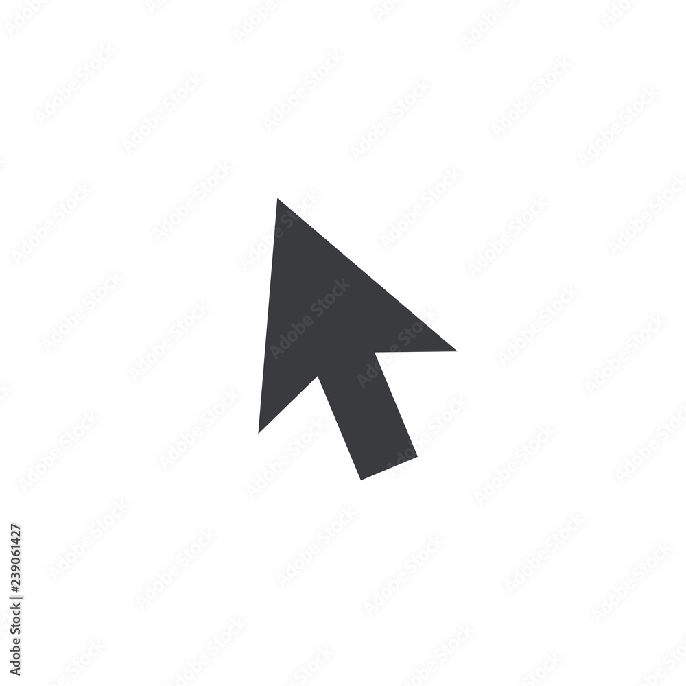 Cursor icon. Cursor button. Vector cursor shape. Arrow symbol. Pointer ...