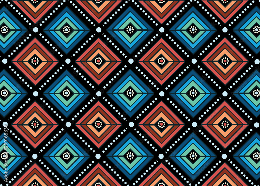 Aboriginal dot art vector seamless background Stock Vector | Adobe Stock