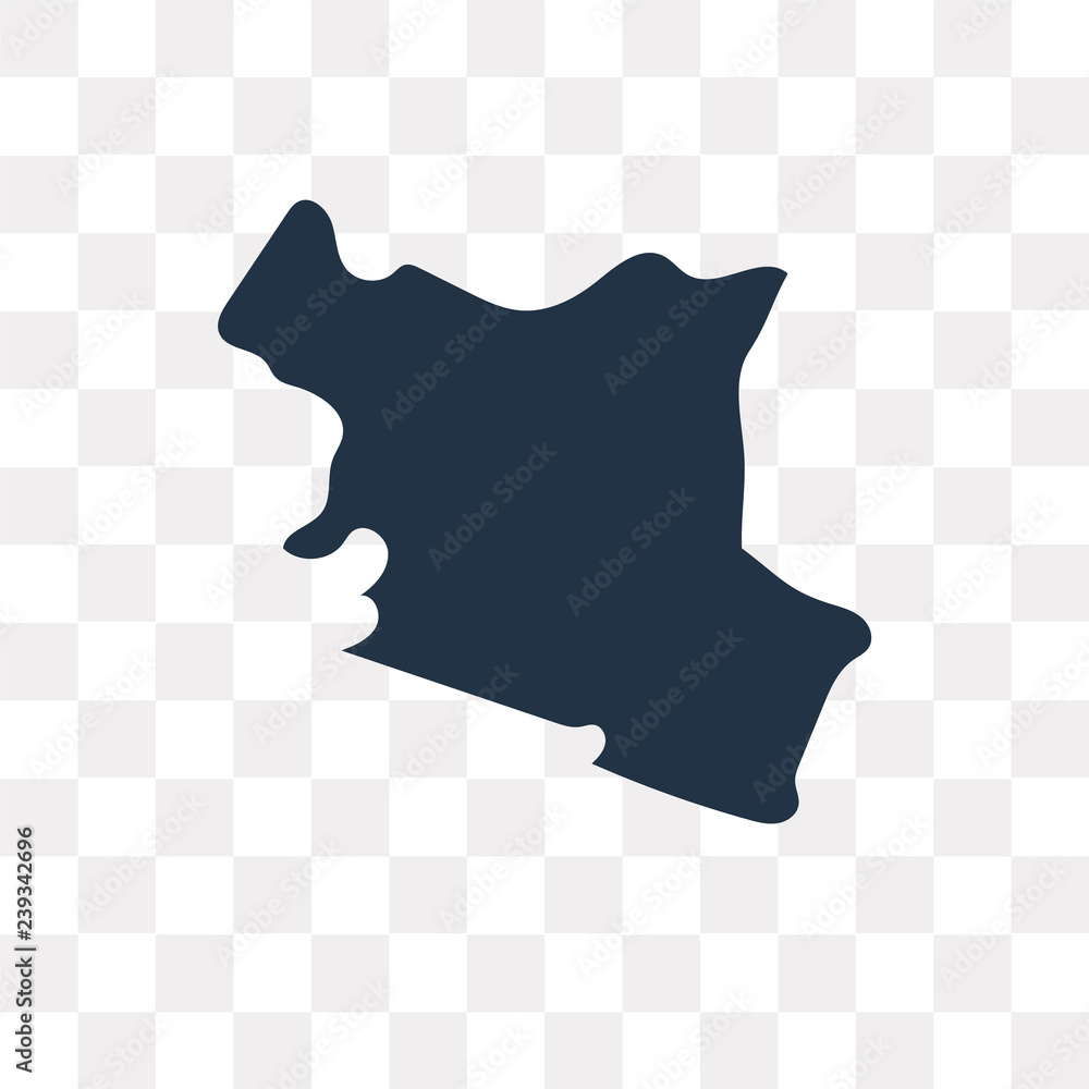 Kenya map vector icon isolated on transparent background, Kenya map ...