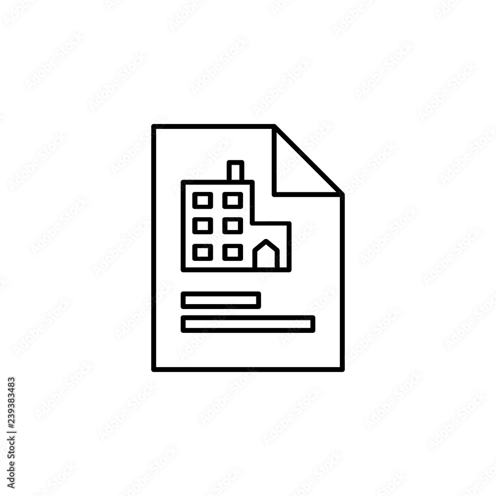 Document, profile, office icon on white background. Can be used for web ...