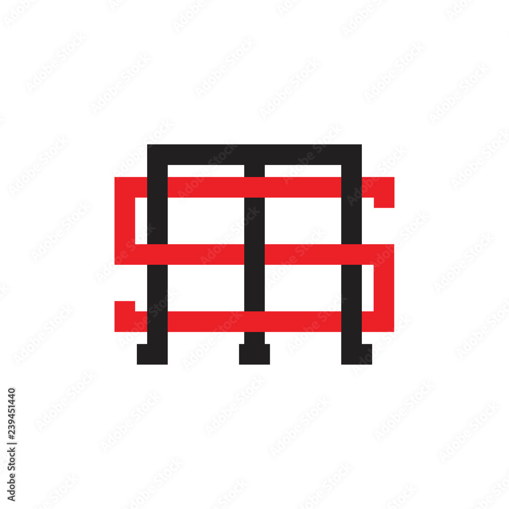letter ms square linked logo vector Stock Vector | Adobe Stock
