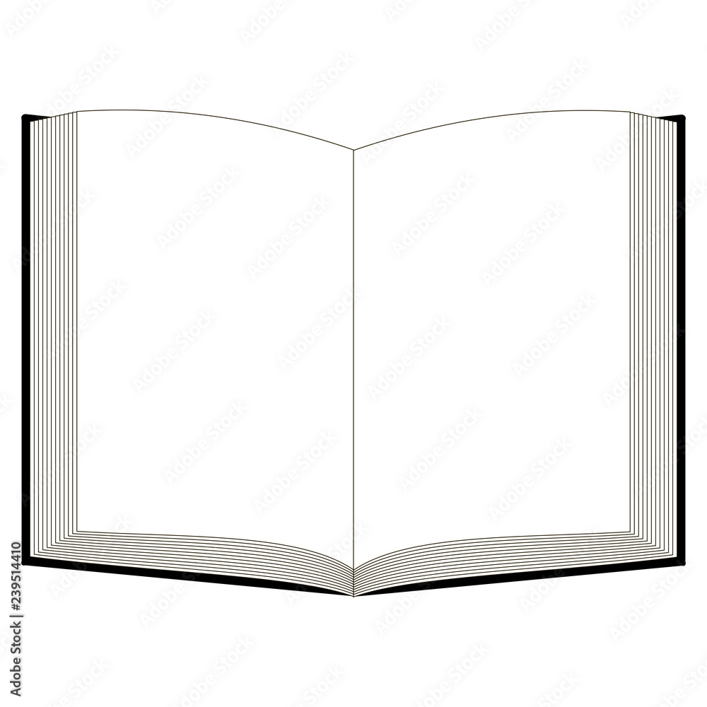 open book mockup, vector template open book Bible Quran Stock Vector ...