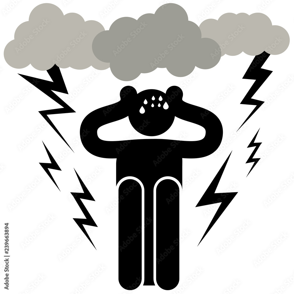 Стоковое векторное изображение «Astraphobia. Astrapophobia ...
