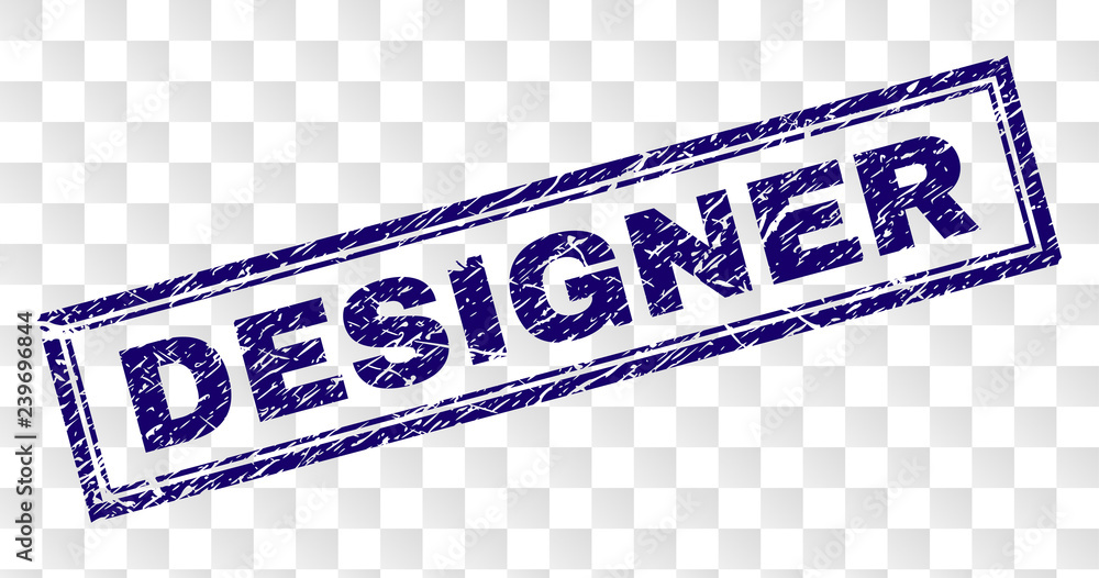 DESIGNER stamp seal imprint with rubber print style and double framed ...