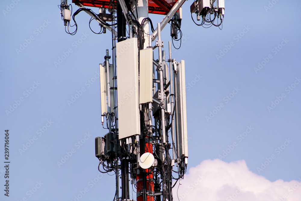 Telecommunication network repeaters, base transceiver station. Tower ...