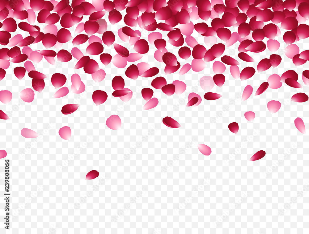 falling flowers background effect