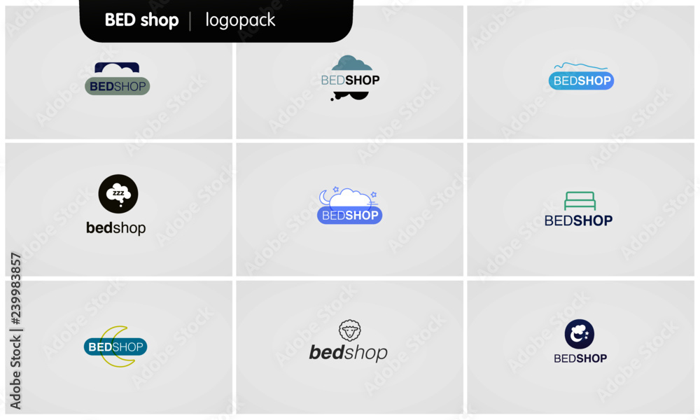 Logo Pack - Bed shop Stock Vector | Adobe Stock