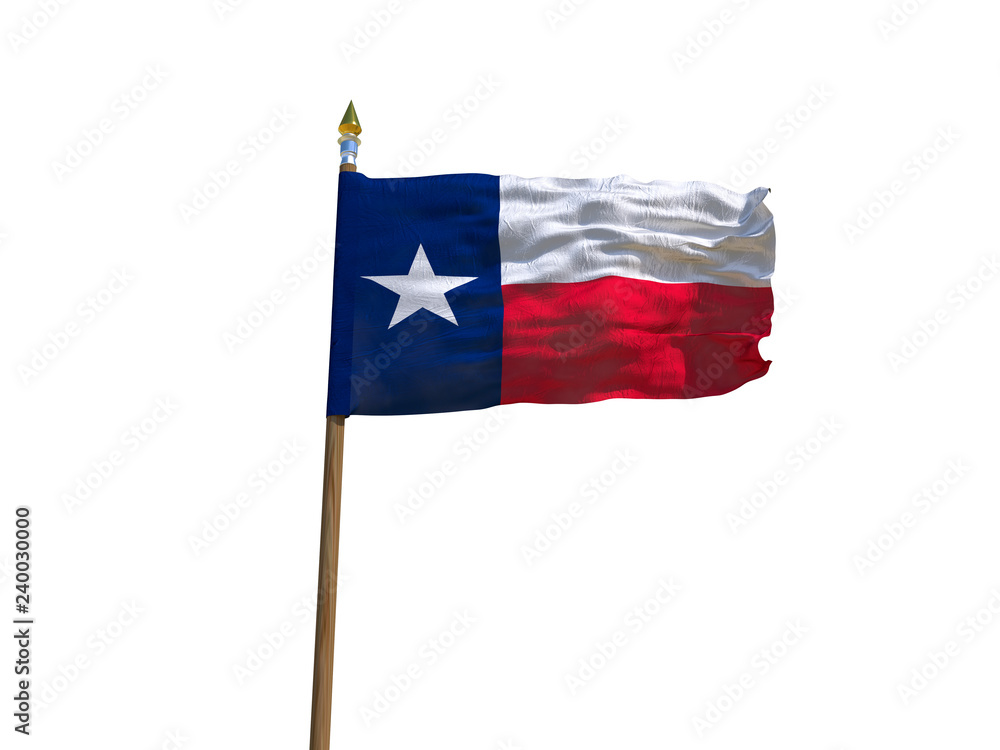 Texas flag USA flag Isolated Silk waving flag made transparent fabric ...