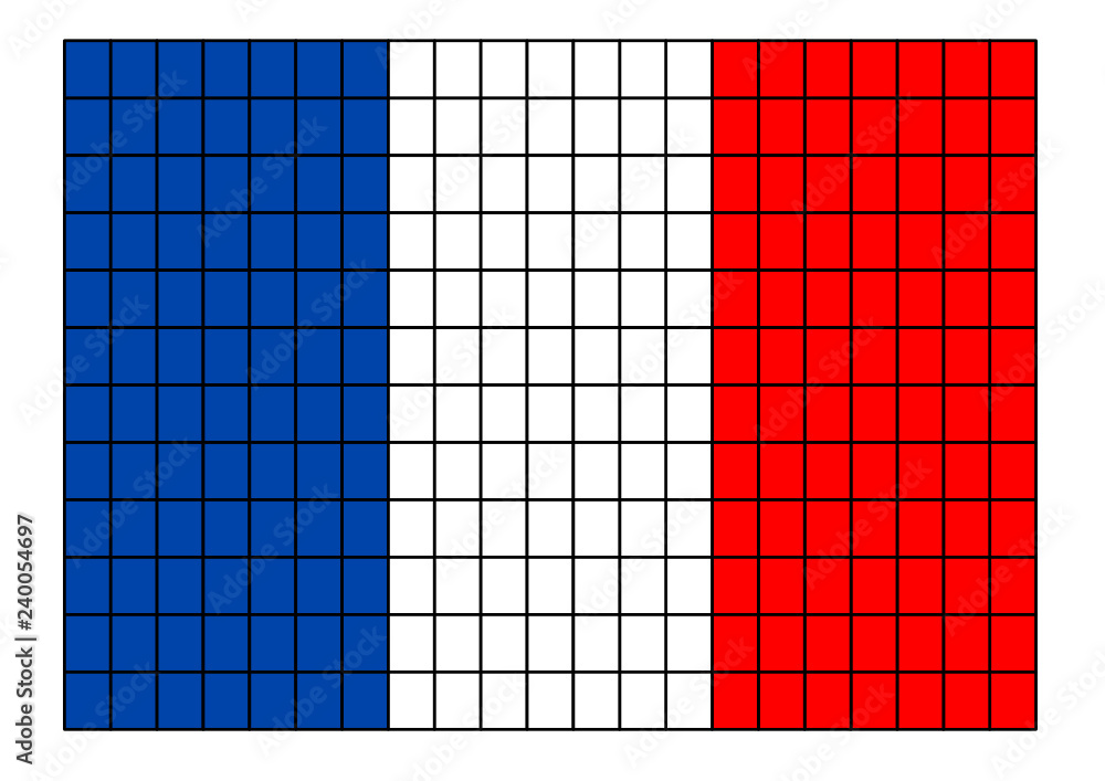 drapeau quadrillage français ,bleu,blanc,rouge Stock Vector | Adobe Stock