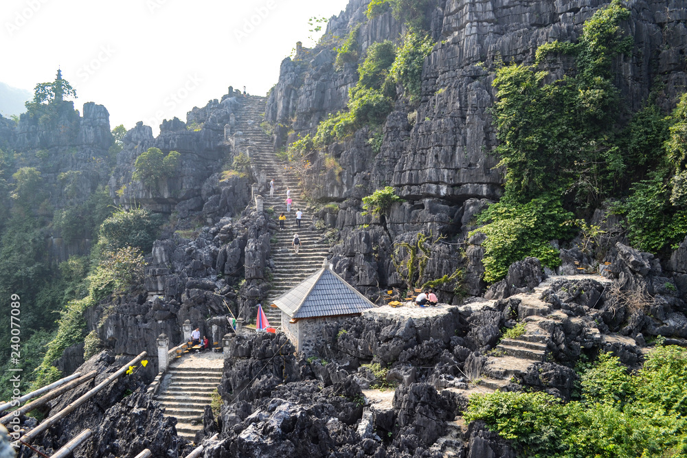 Hang Mua Mountain viewpoint or Mua Caves Ecolodge, Stunning view of Tam ...