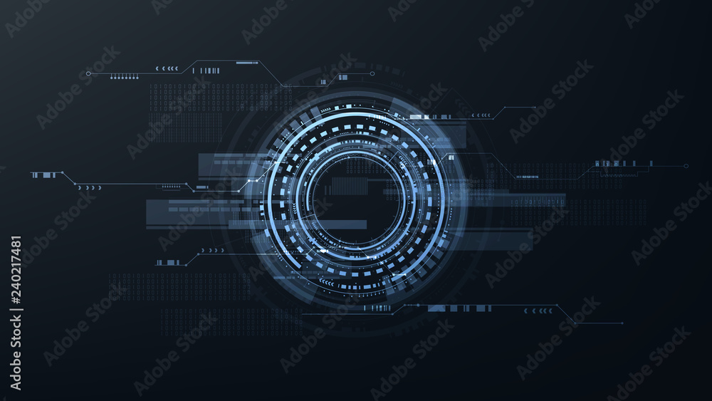 Abstract digital technology futuristic cyber interface system ...