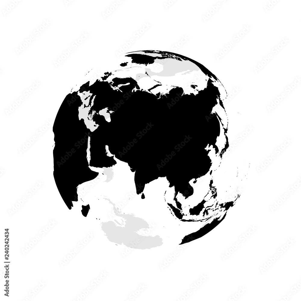 black globe vector