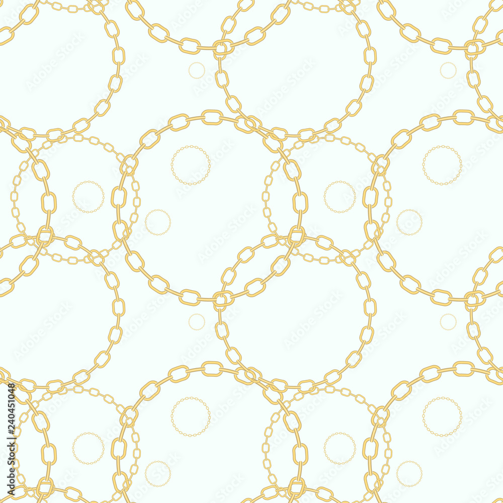 Elegant vector seamless pattern with beautiful realistic golden chains ... Elegant vector seamless pattern with beautiful realistic golden chains ...