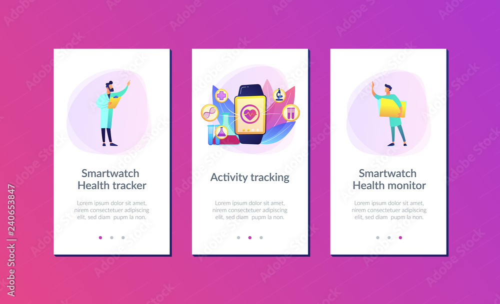 Doctor and smartwatch with heart and medical icons. Smartwatch health ...