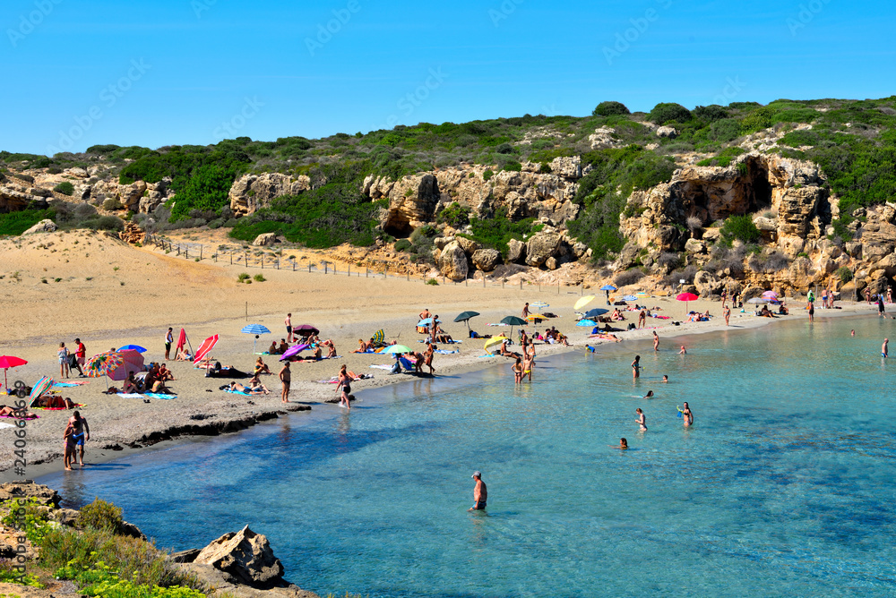 beach (cala mosche) in one of the most beautiful beaches of Sicily, in ...