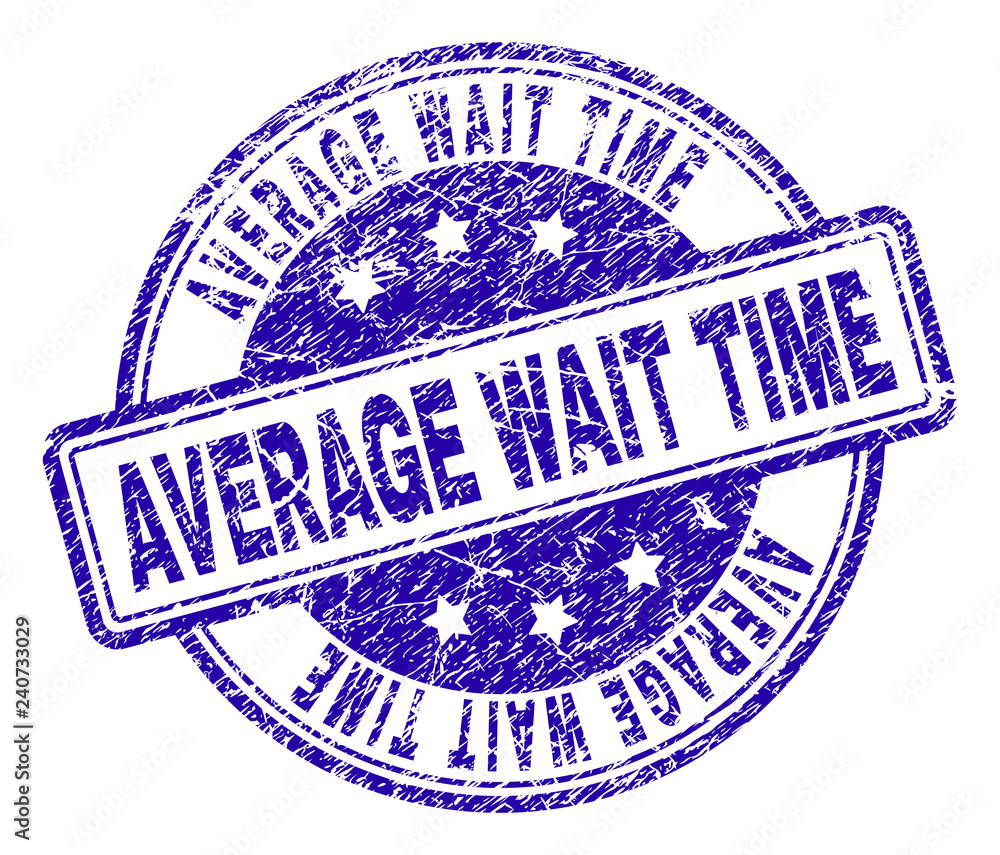 Vector de Stock AVERAGE WAIT TIME stamp seal watermark with grunge ...