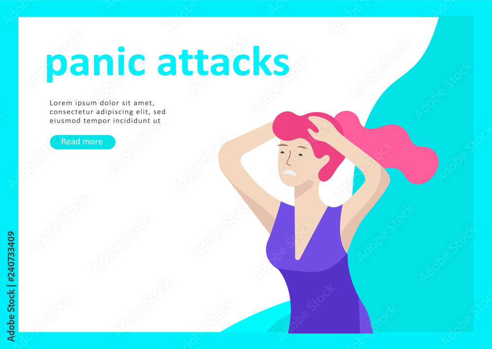 Landing page templates for psyhology mental problems, depression panic ...