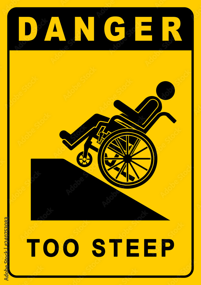 Ilustración de Stock wsnw4 WarningSignNewWheelchair - wsnw - text ...