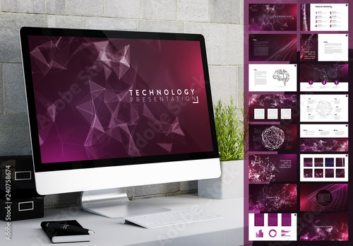 Purple Presentation Layout. Buy this stock template and explore similar ...