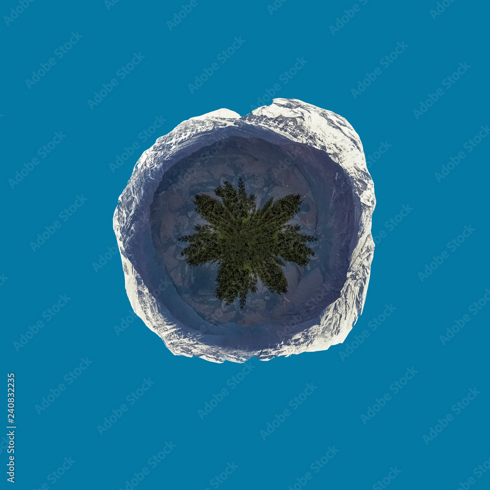 Stereographic Panorama (Little Planet) Projection of the Himalayas ...