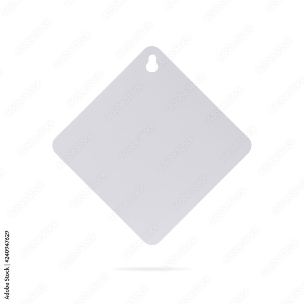 Blank car sign isolated on white background. Square label or empty ...