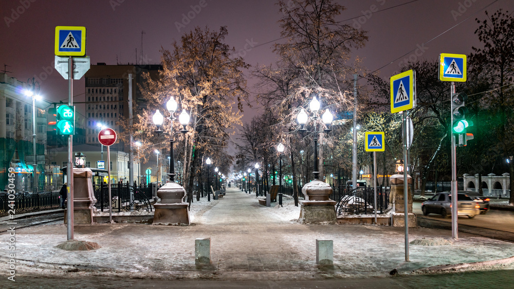 So many road signs for pedestrians Stock Photo | Adobe Stock