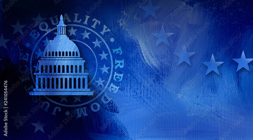 Government Capitol building with Equality and Freedom Seal graphic ...