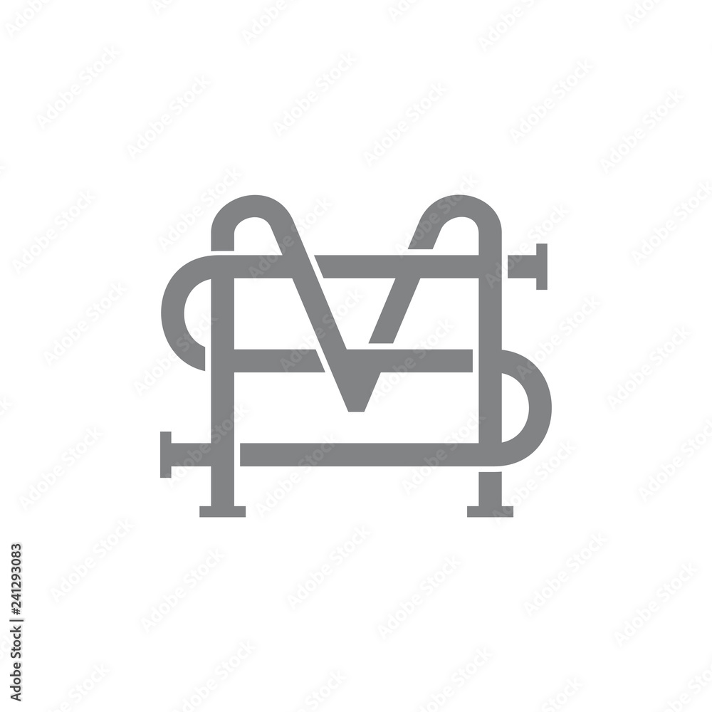 letter ms linked monogram logo vector Stock Vector | Adobe Stock