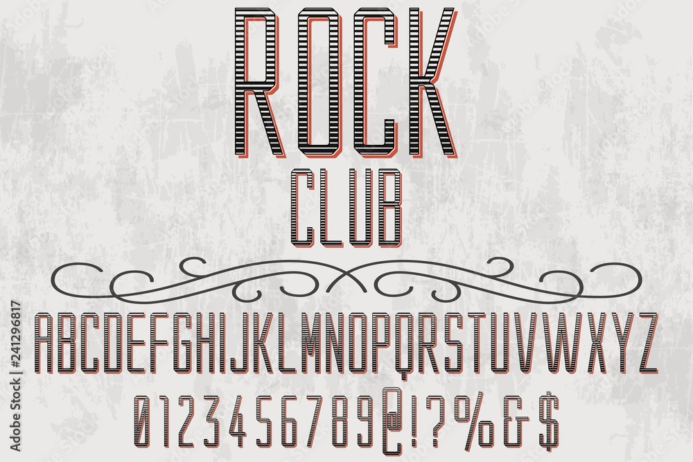 Vector de Stock Calligraphic alphabet. Vector letters and numbers. Font ...