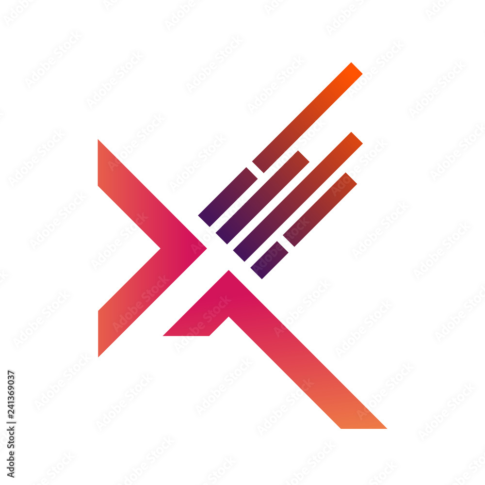letter x modern style equalizer logo Stock Vector | Adobe Stock