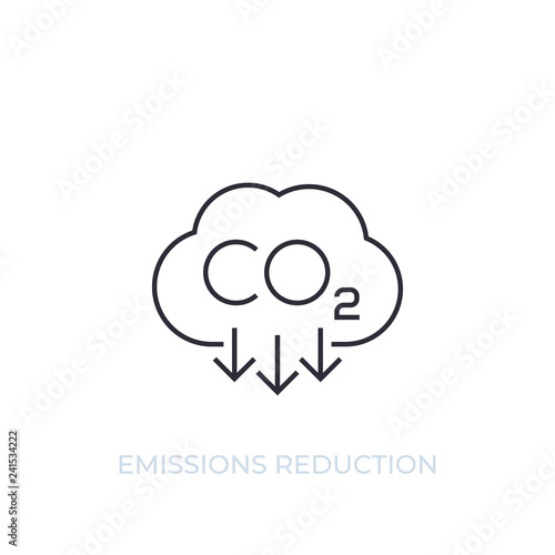co2, carbon emissions reduction, vector line icon Stock Vector | Adobe ... co2, carbon emissions reduction, vector line icon Stock Vector | Adobe ...
